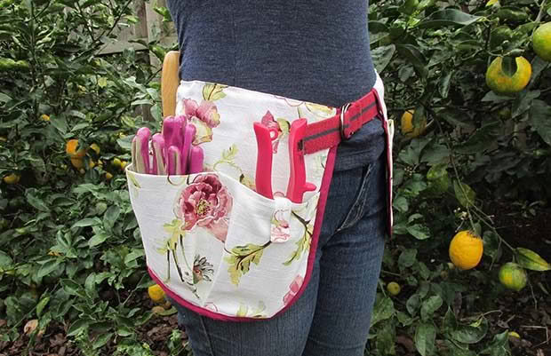 DIY: How to make a fabric gardening tool belt