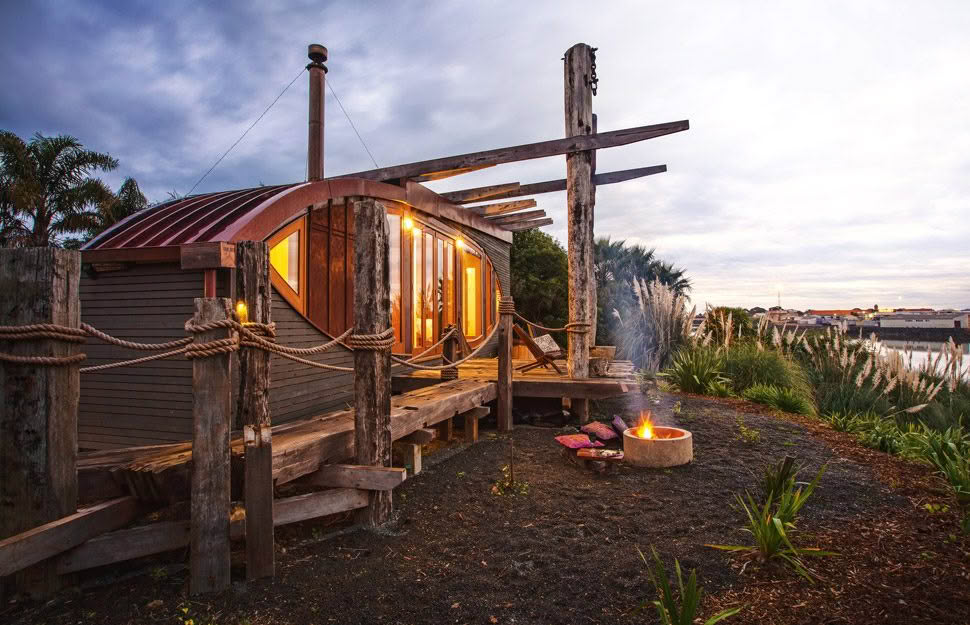 A fishing boat-turned-tiny house gets a new life on the shores of the ...