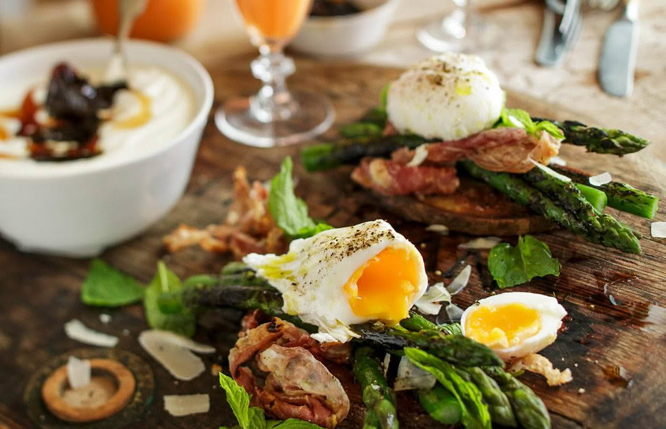 Recipe: Michael Van de Elzen's Breakfast Eggs, Grilled Asparagus and ...