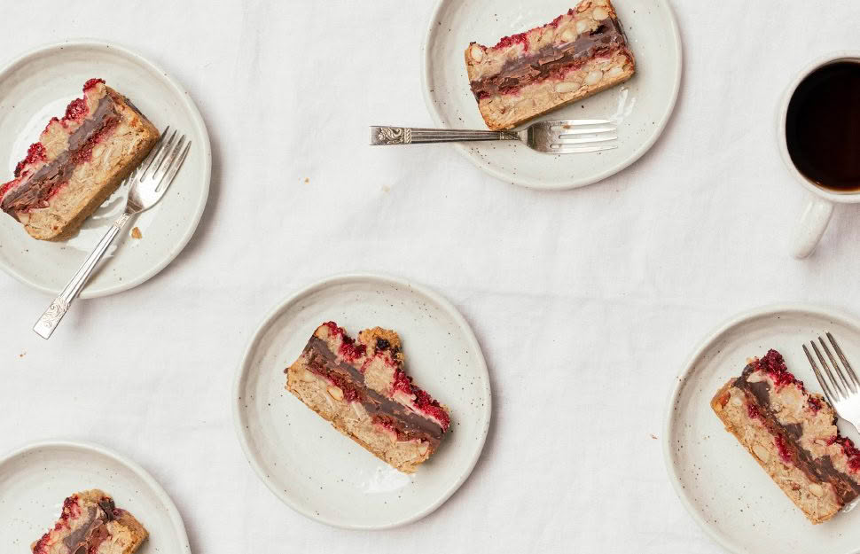 Recipe: Raspberry Chocolate Crumble Slice