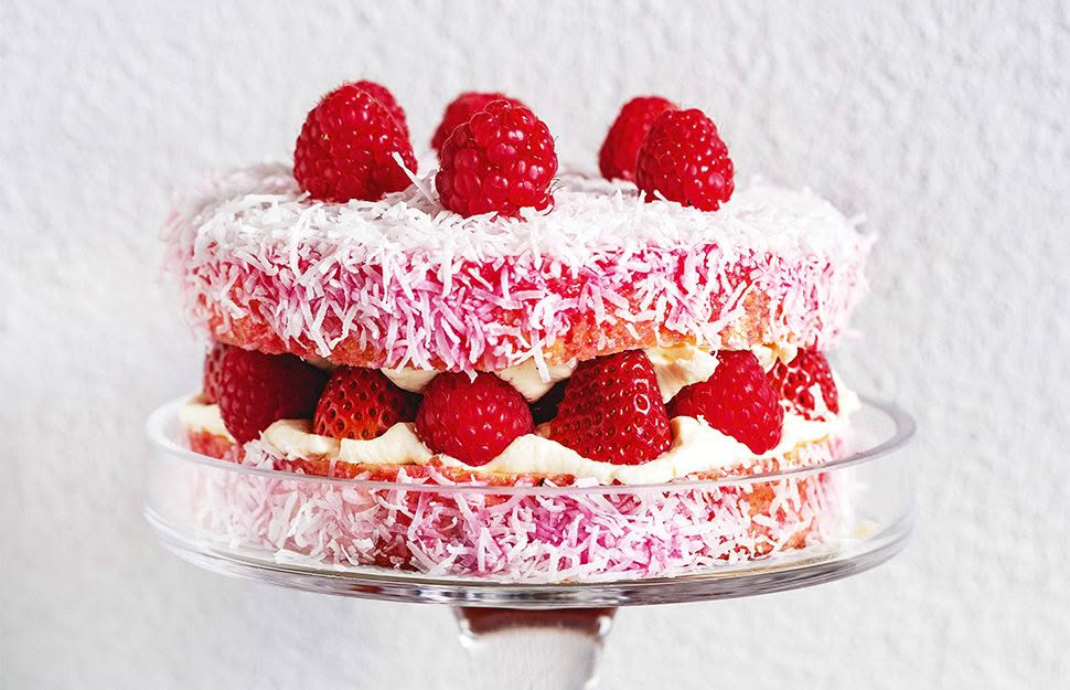 Recipe: Raspberry Lamington Cake