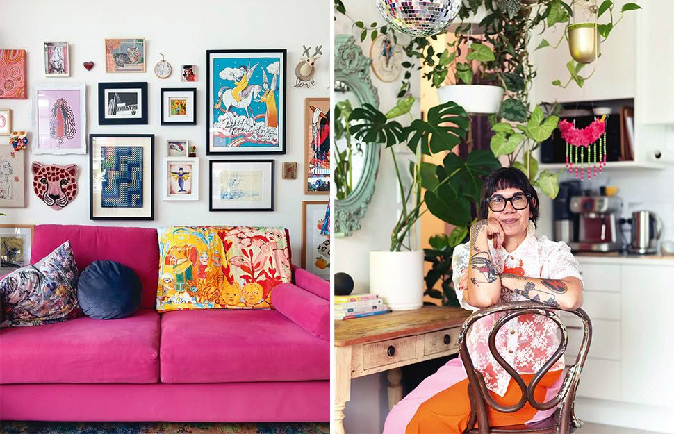 A home drenched in colour is perfectly suited to this inspiring librarian
