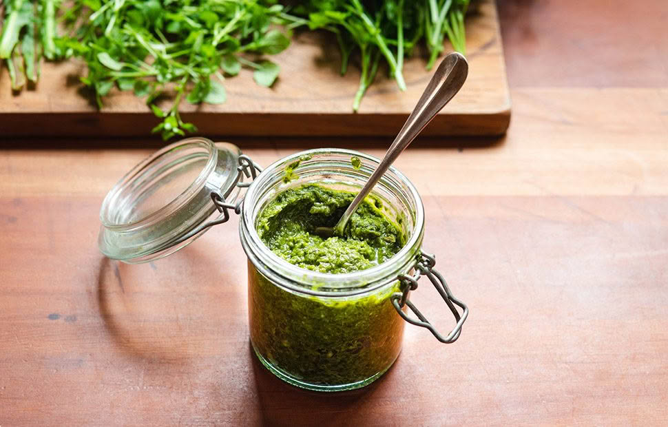 Nicola Galloway: A foraged garden herb and wild weed pesto