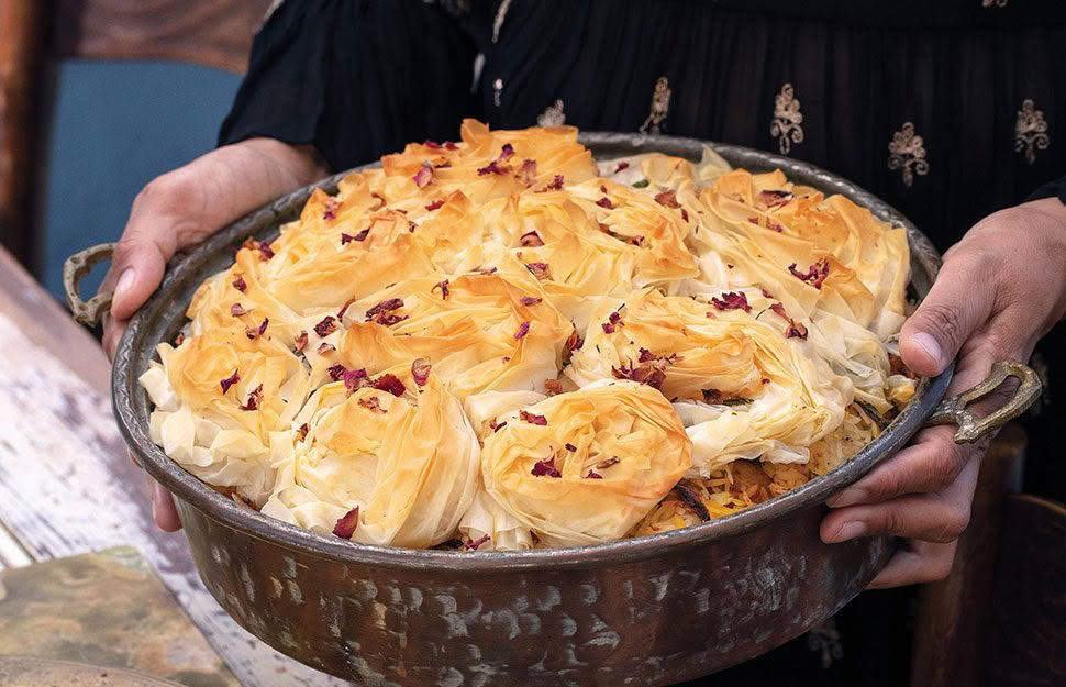 Recipe: Lamb Biryani & Crunchy Filo Rosettes